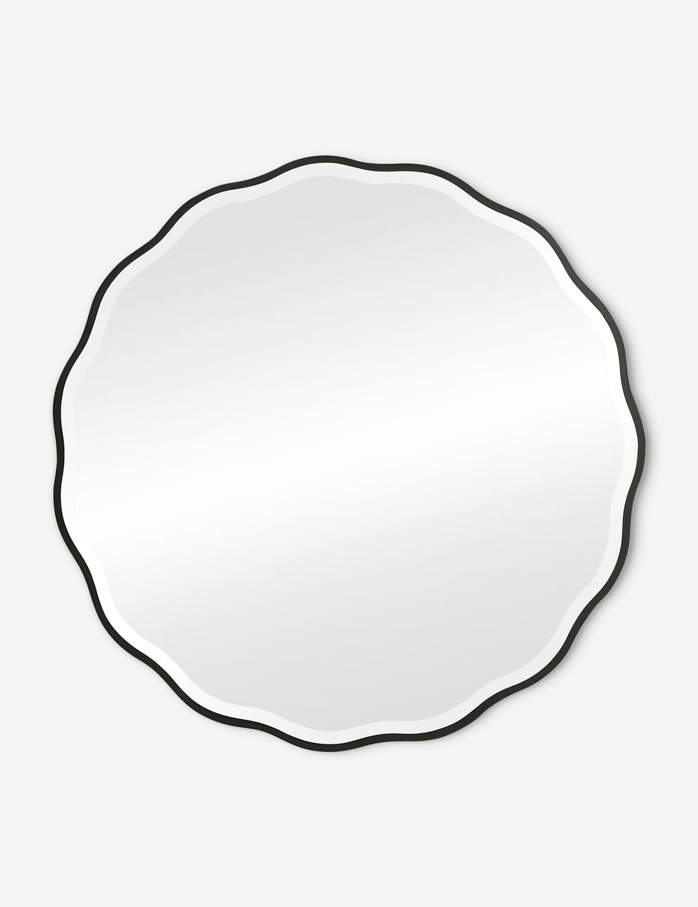 Ondine Scalloped Round Mirror