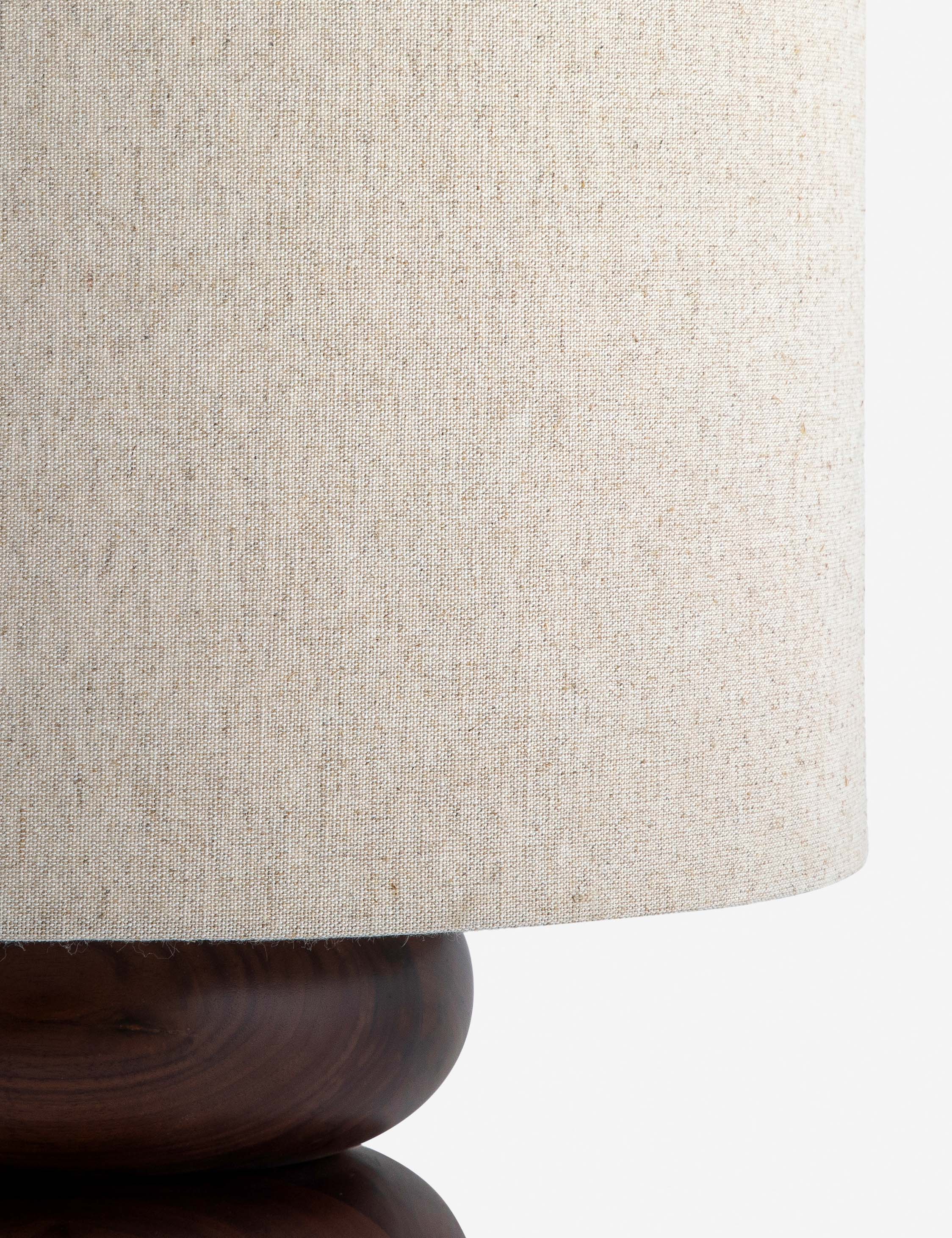 Linus Sculptural Wood Table Lamp