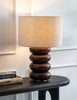 Linus Sculptural Wood Table Lamp