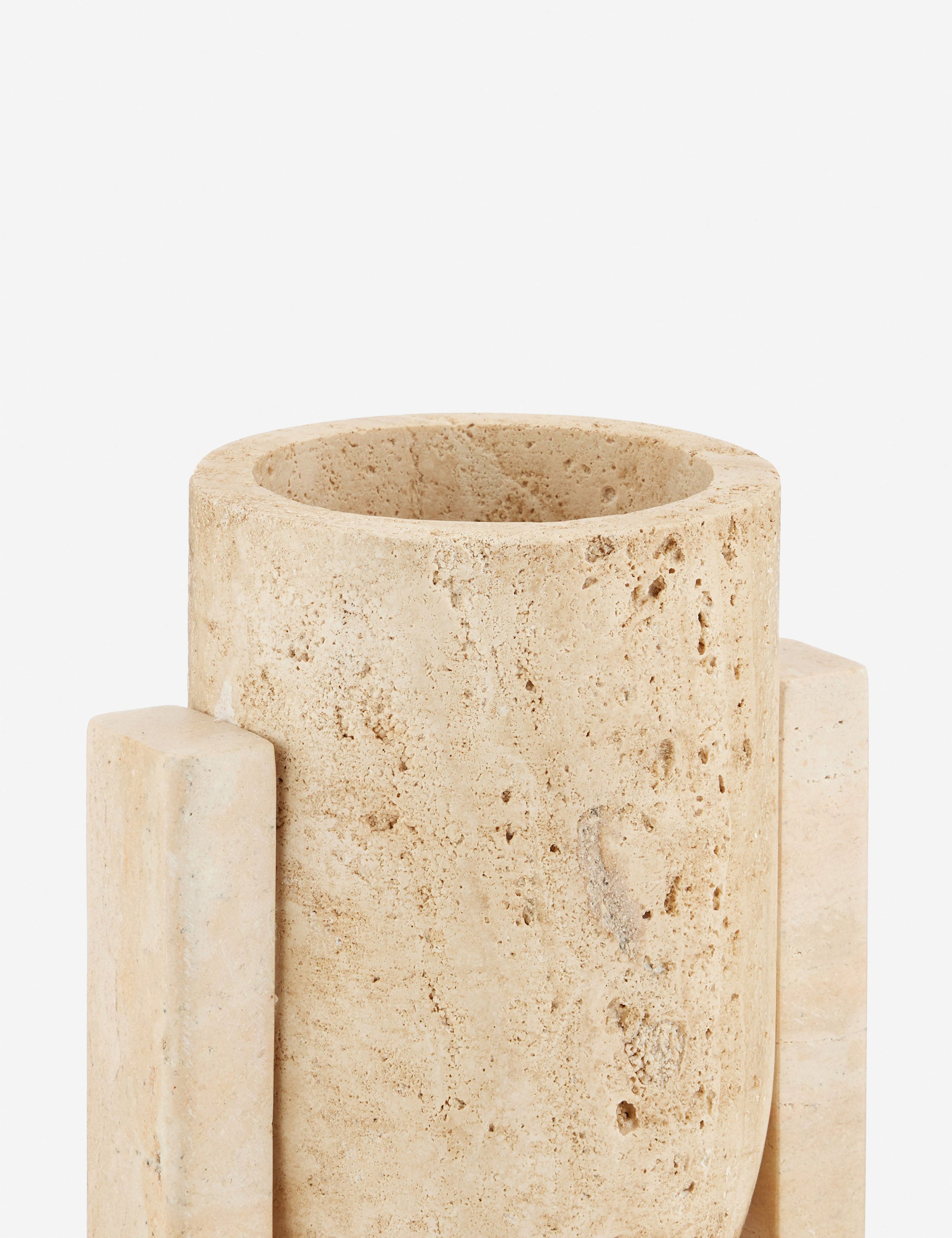 Cece Decorative Travertine Vases (Set of 2)