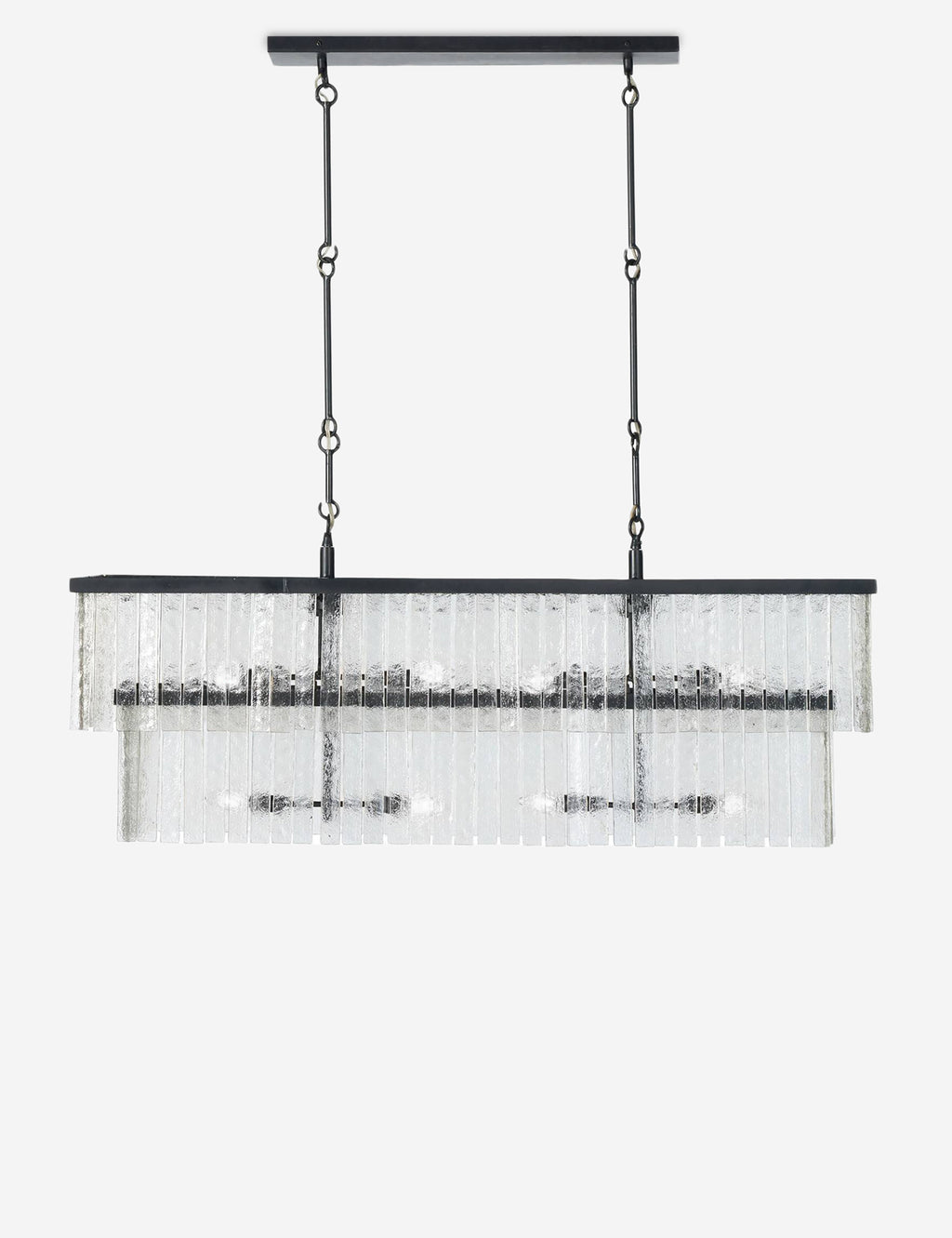 Gleason Textured Glass Linear Chandelier