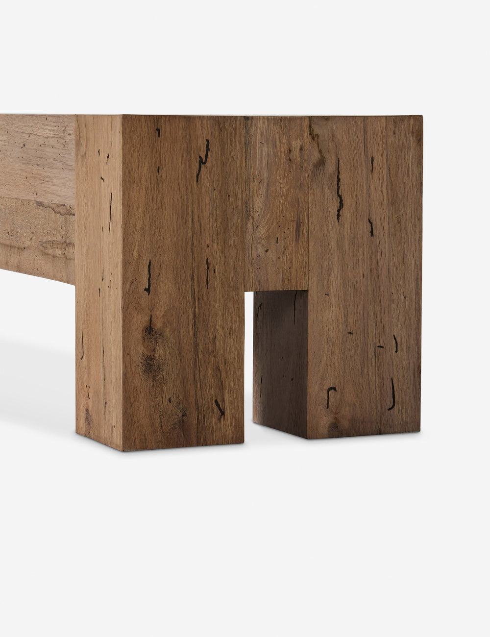 Bevan Distressed Wood Bench