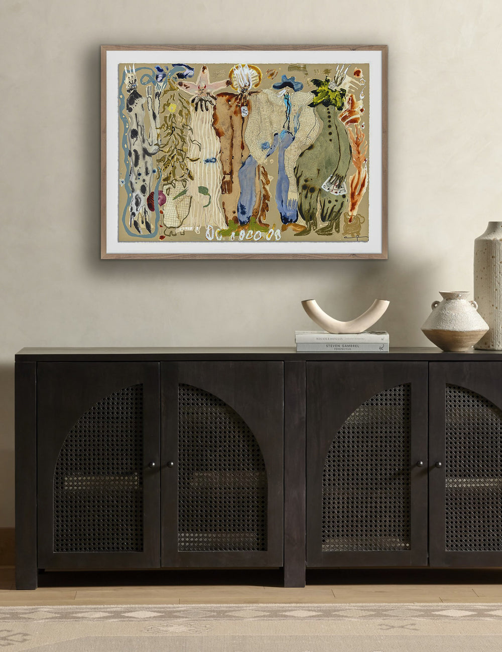 Blue Eyed Snake Woman Wall Art By Caroline Pinney