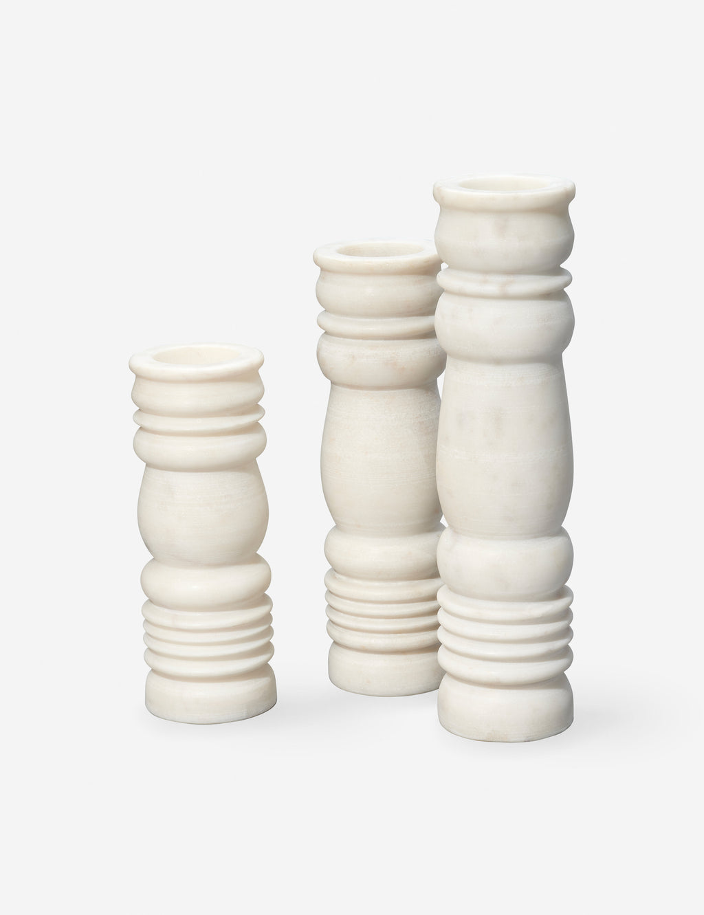 Vasha Marble Candlesticks (Set of 3)