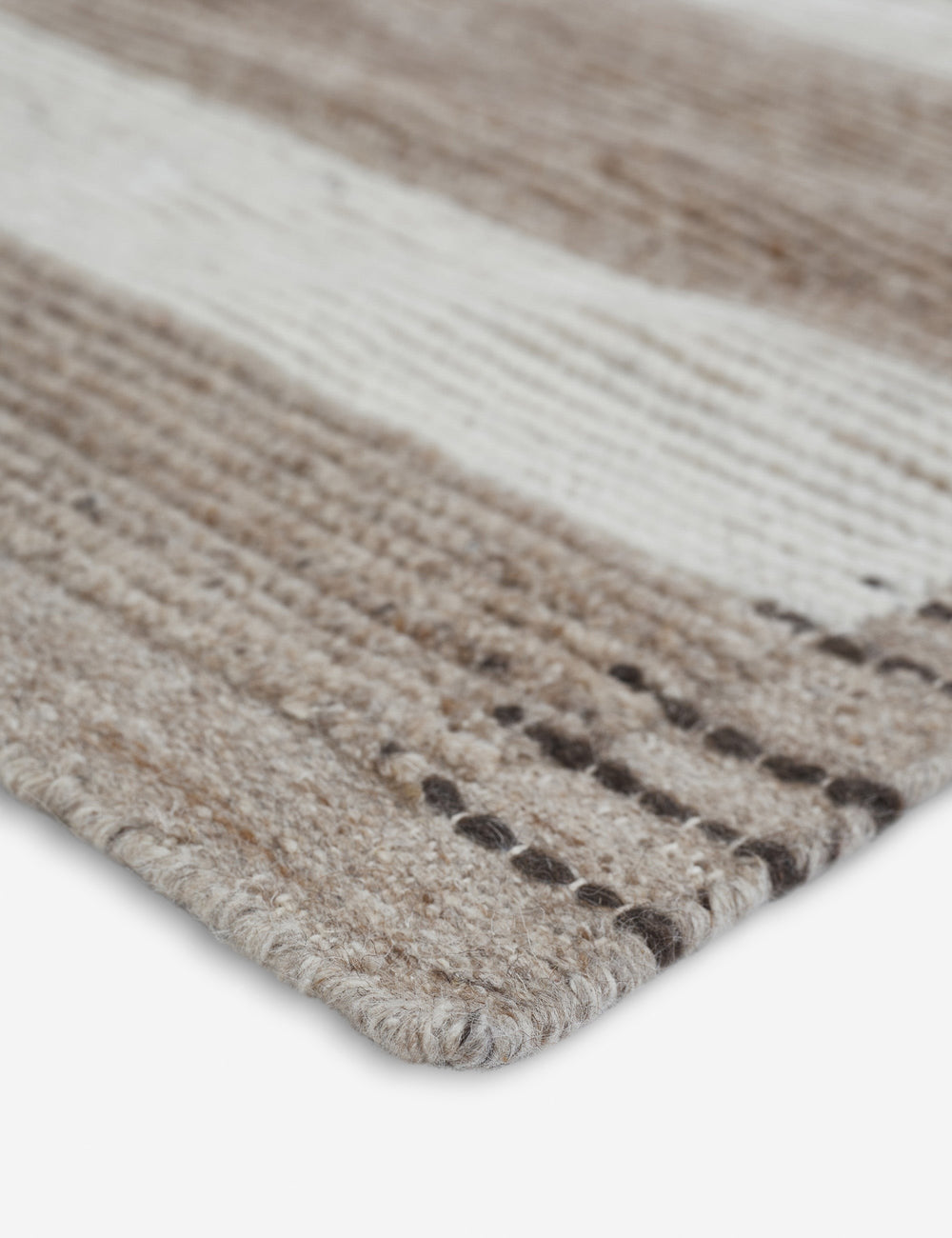Abode Neutral Boho Abstract Wool Area Rug