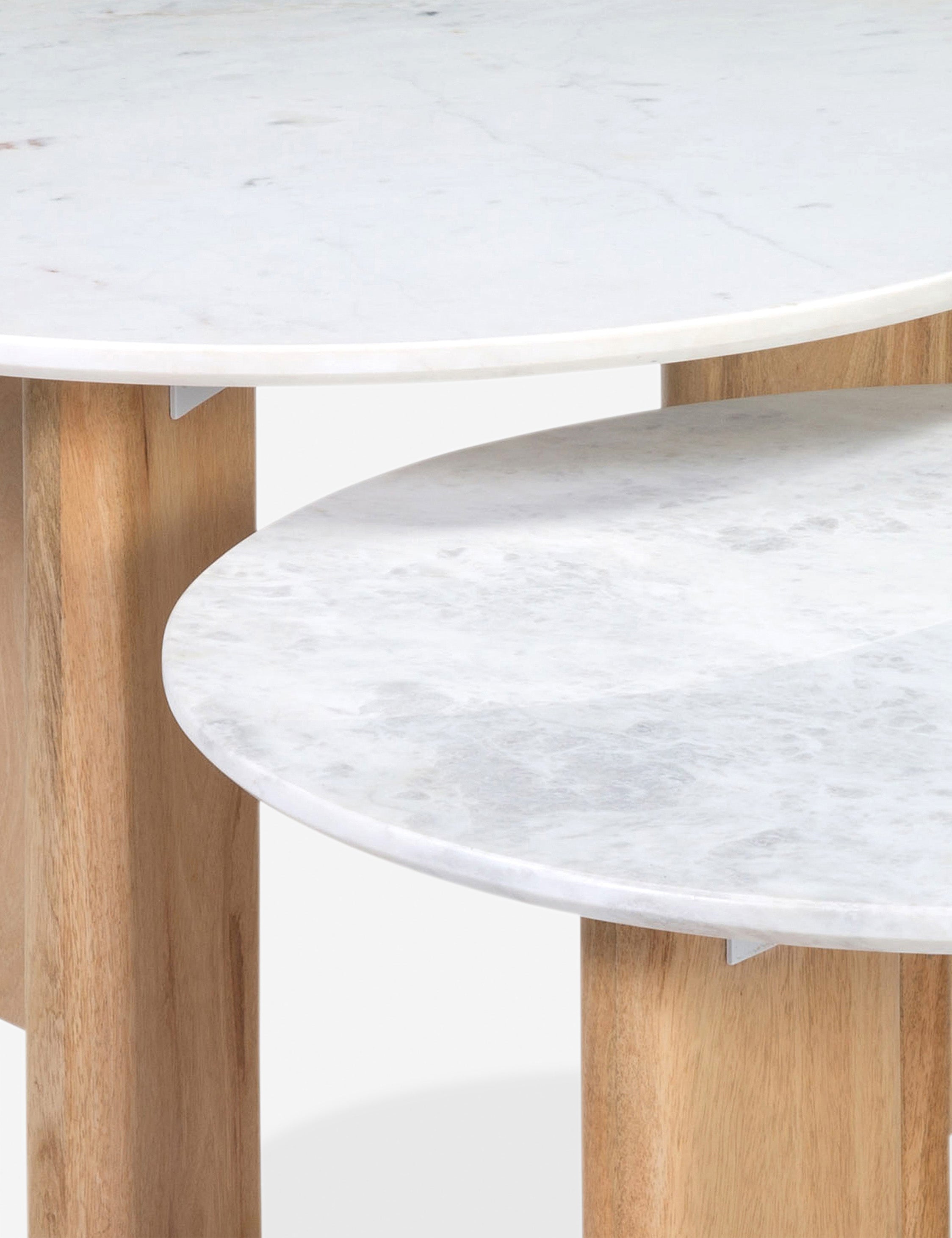 Josette Round Marble Nesting Coffee Table (Set of 2)