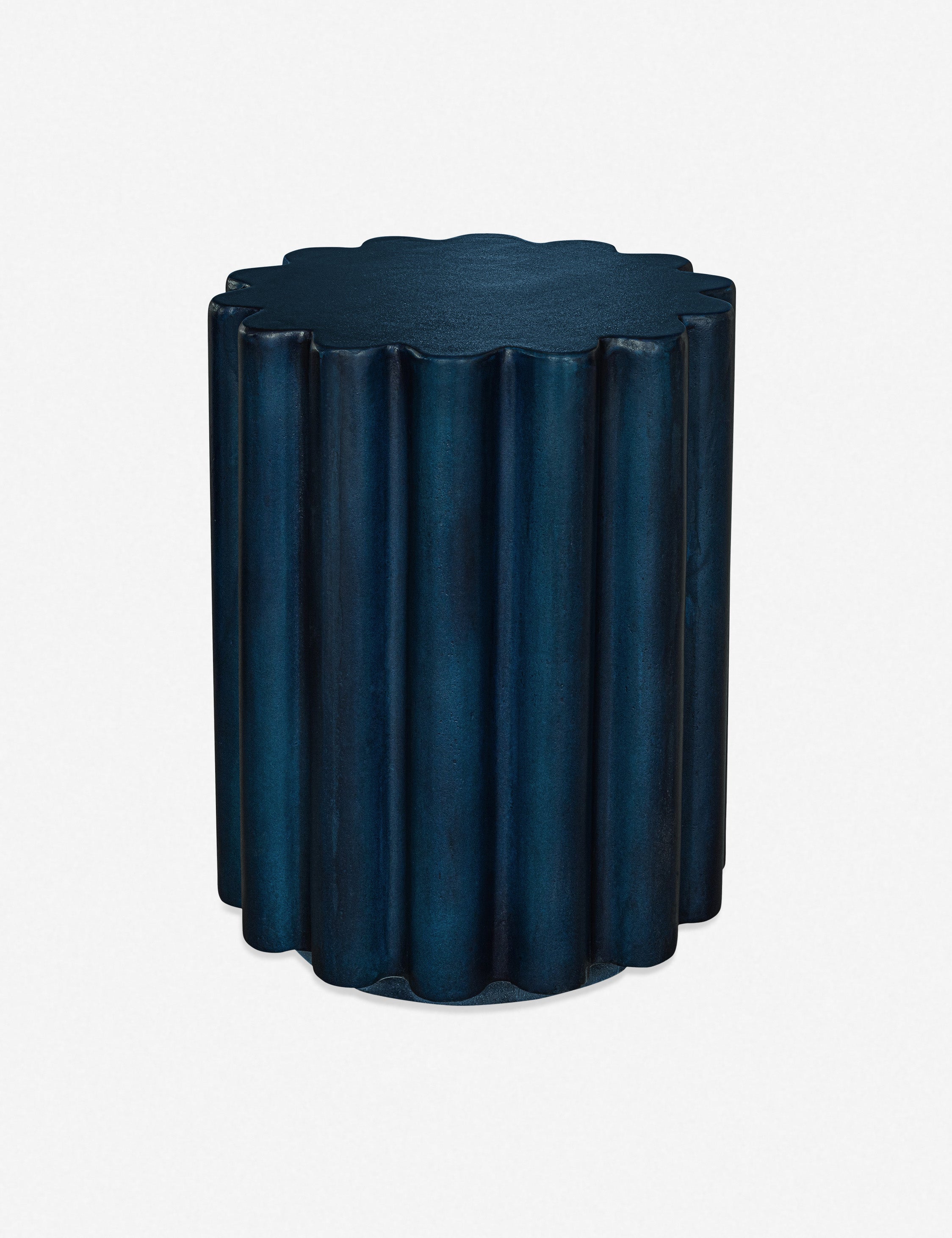 Telford Round Scalloped Indoor / Outdoor Side Table