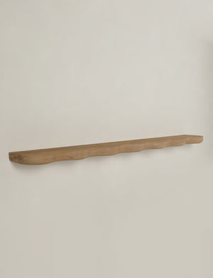 Cario Wavy Oak Wall Shelf
