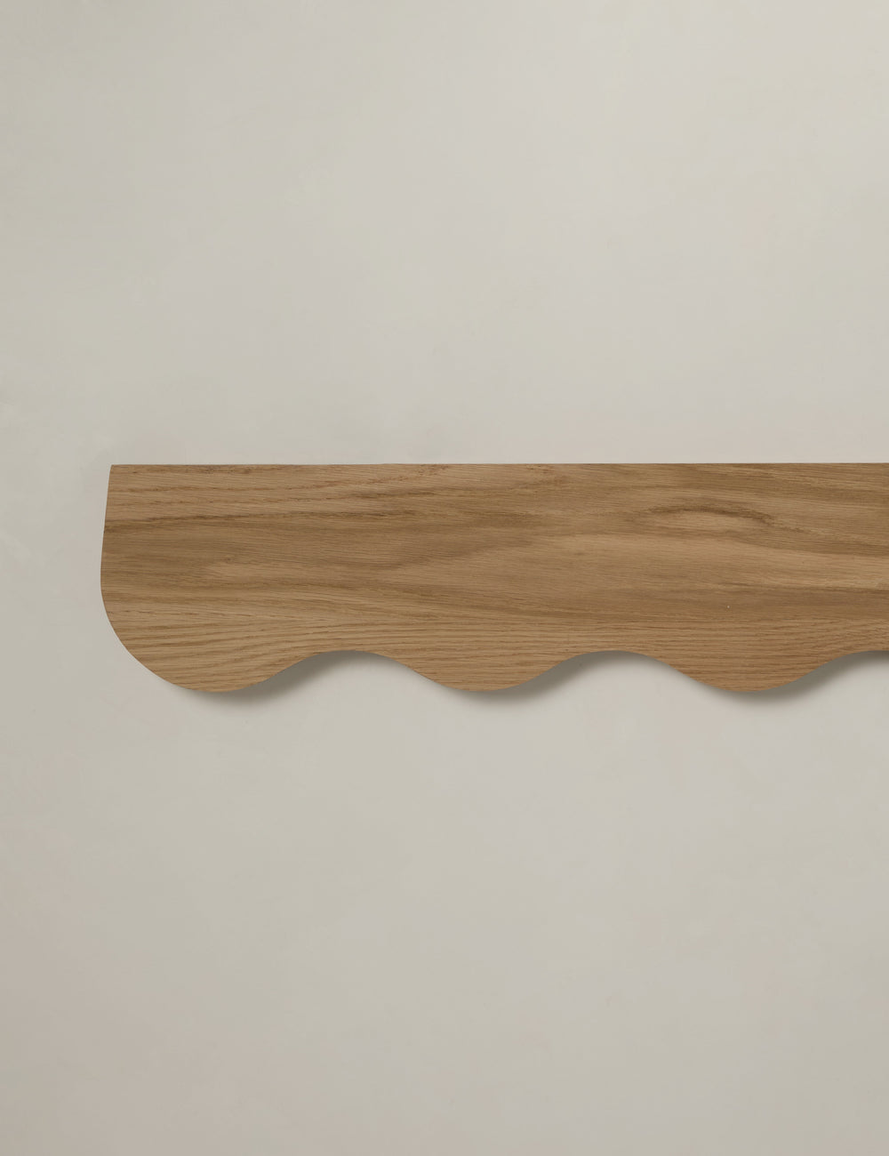 Cario Wavy Oak Wall Shelf