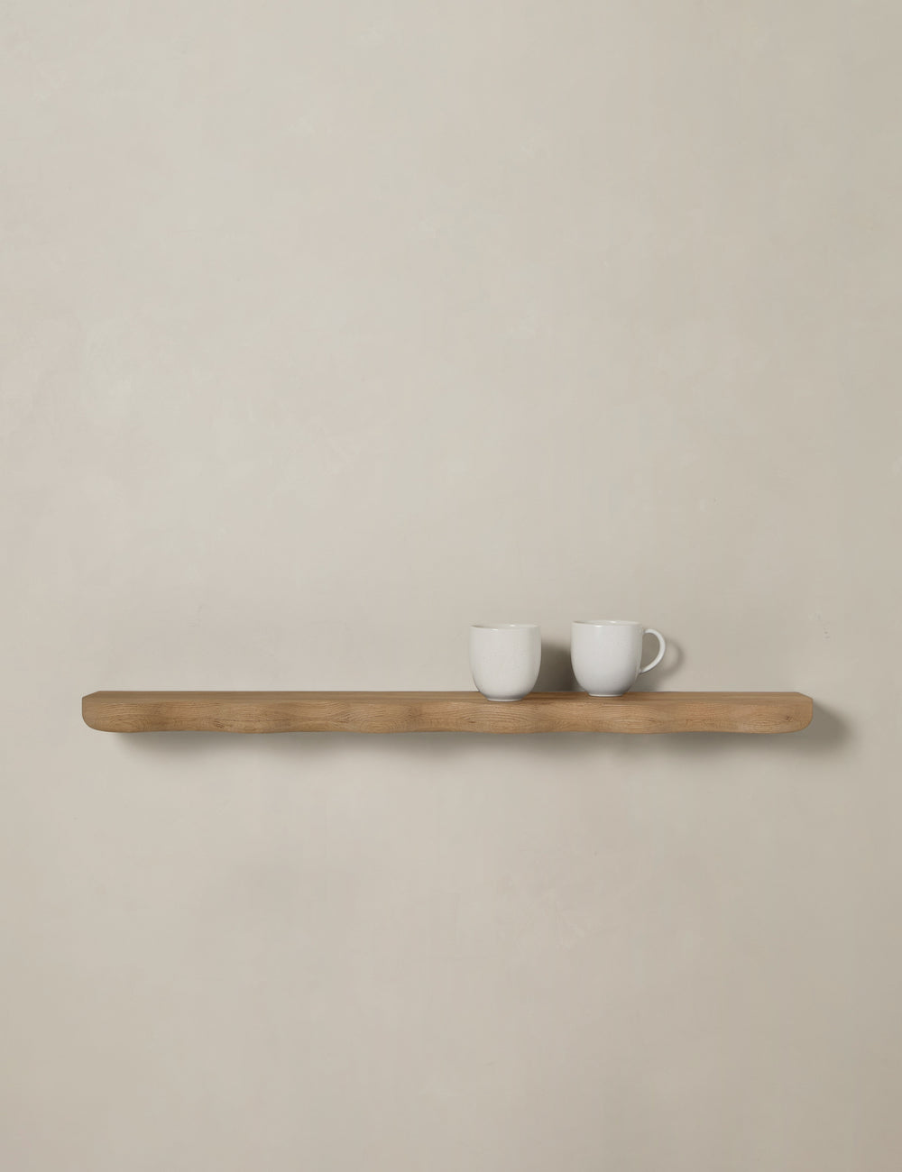 Cario Wavy Oak Wall Shelf