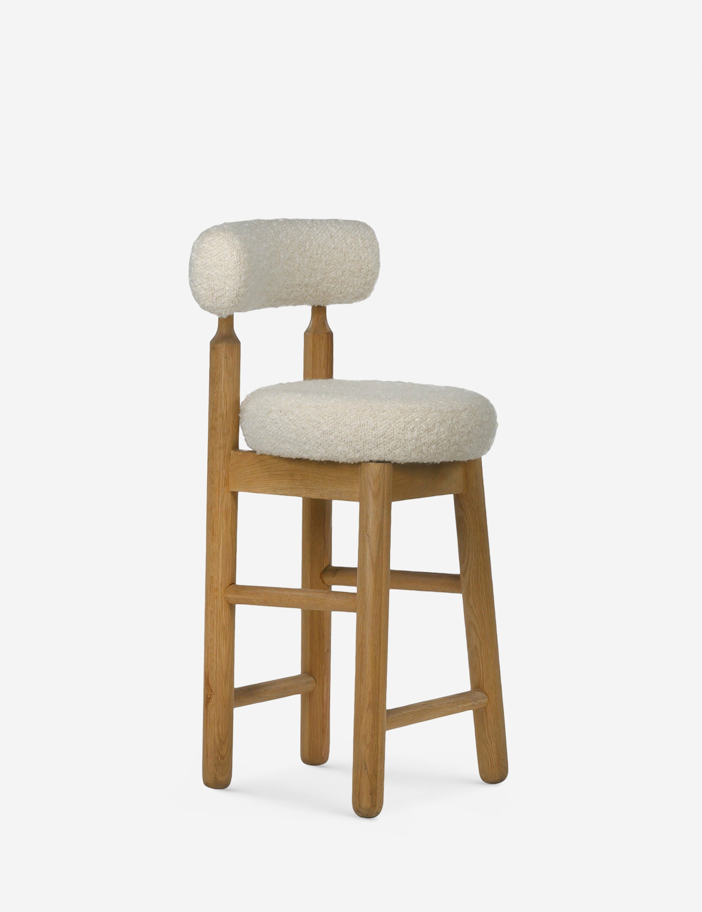 Ross Upholstered Boucle Counter Stool