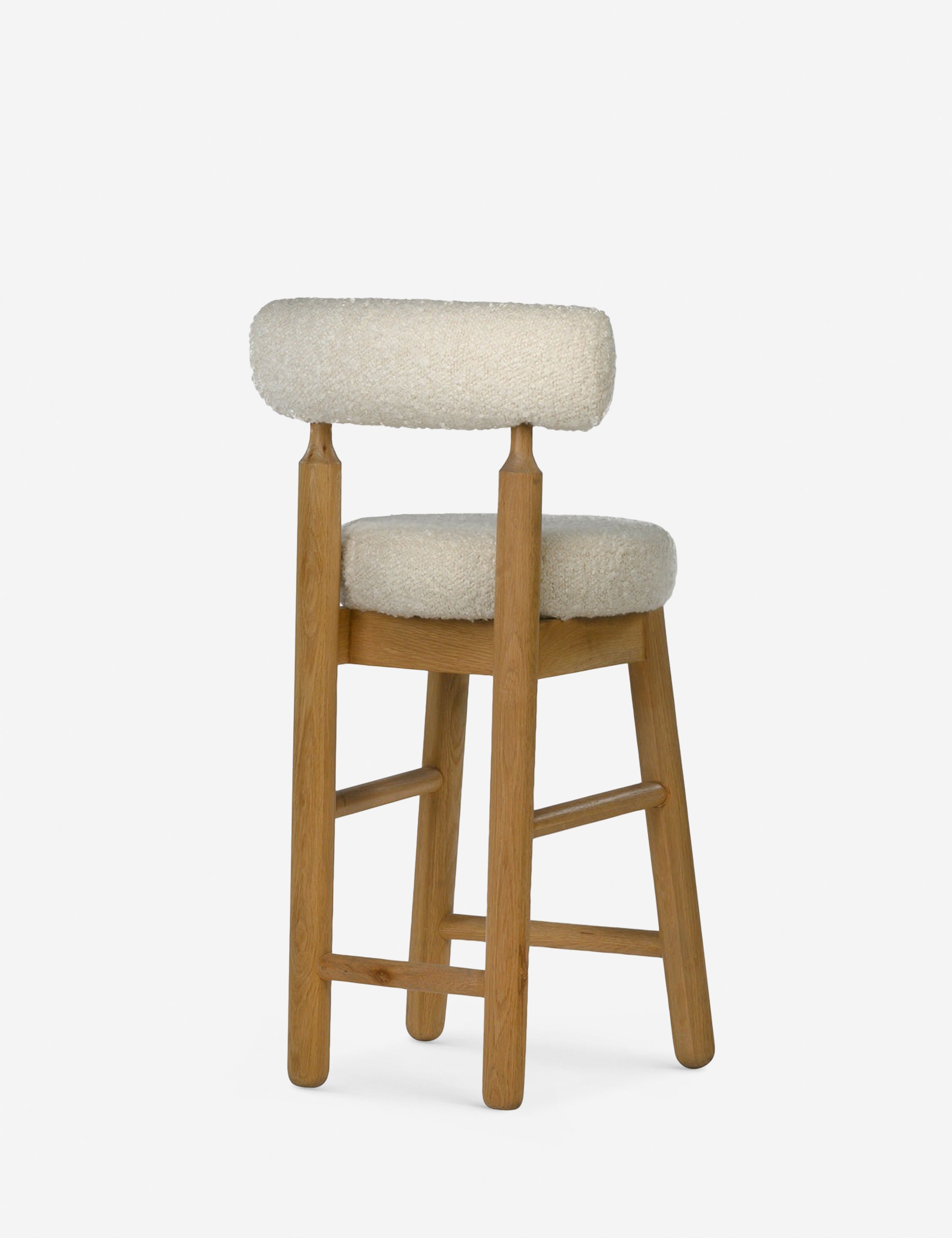 Ross Upholstered Boucle Counter Stool
