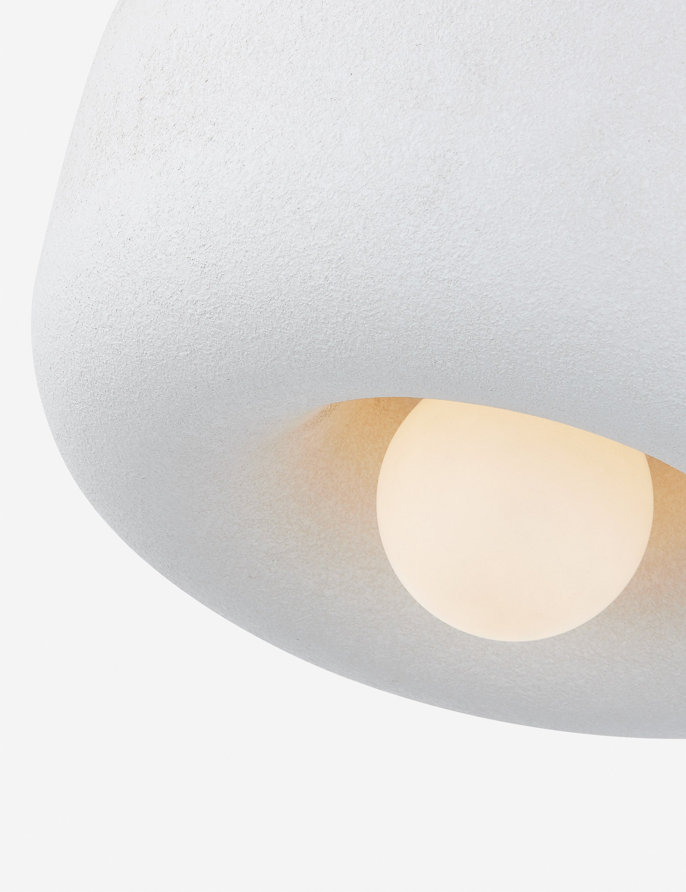 Denny Textured Ceramic Flush Mount Light