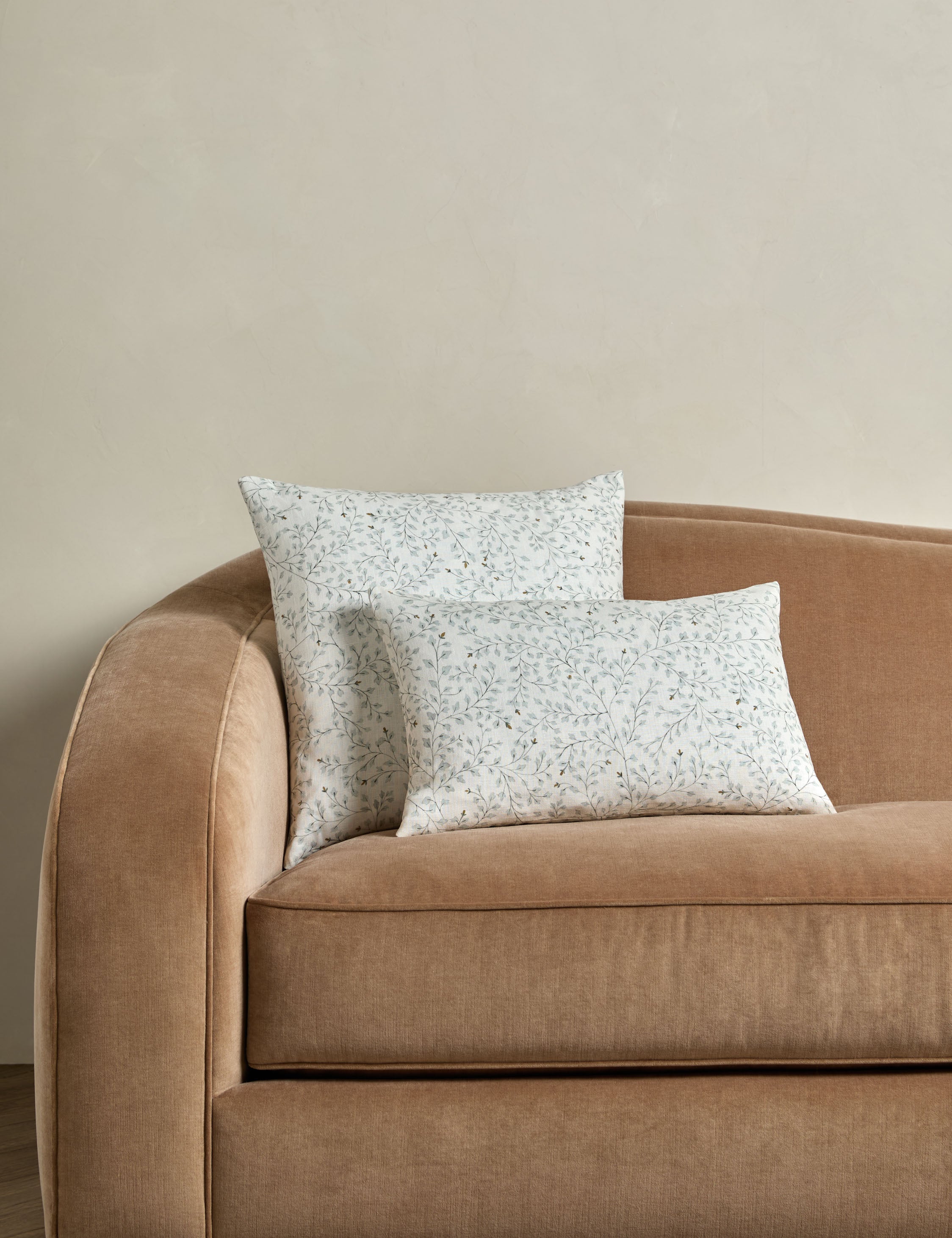 Dainty Leaves Linen Pillow by Rylee + Cru
