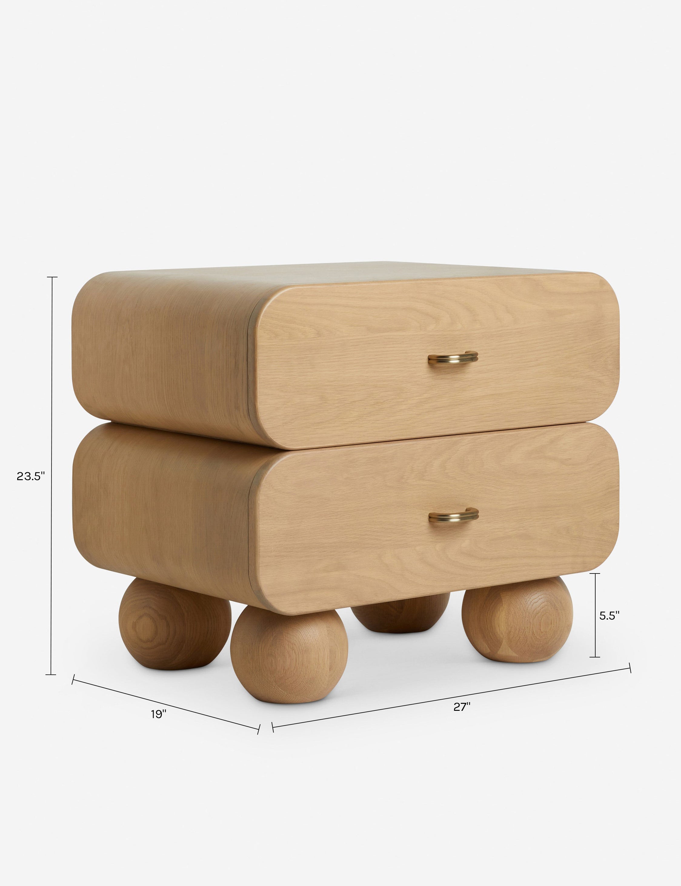 Barberi Two-Drawer Nightstand