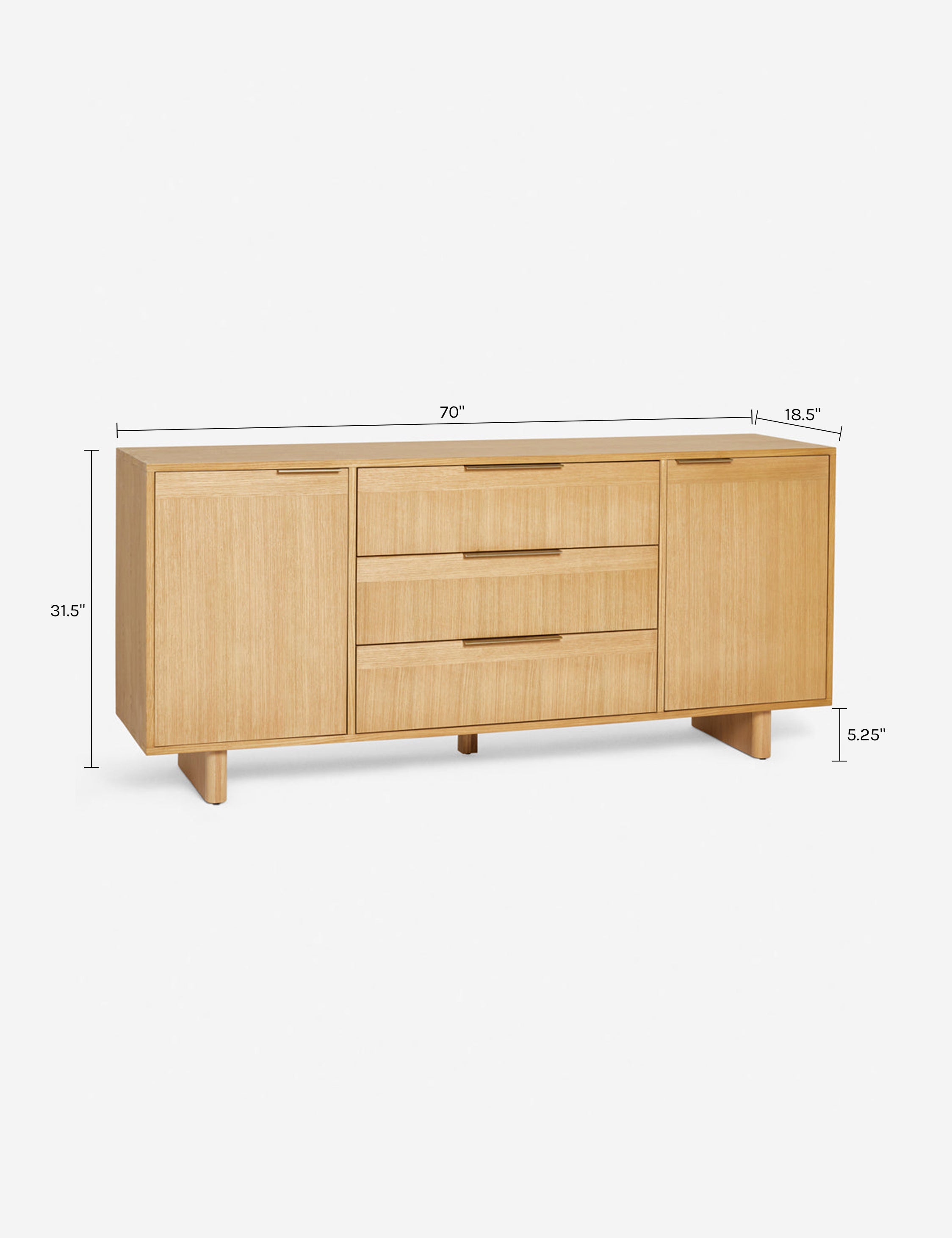 Hillard White Oak Sideboard With Drawers