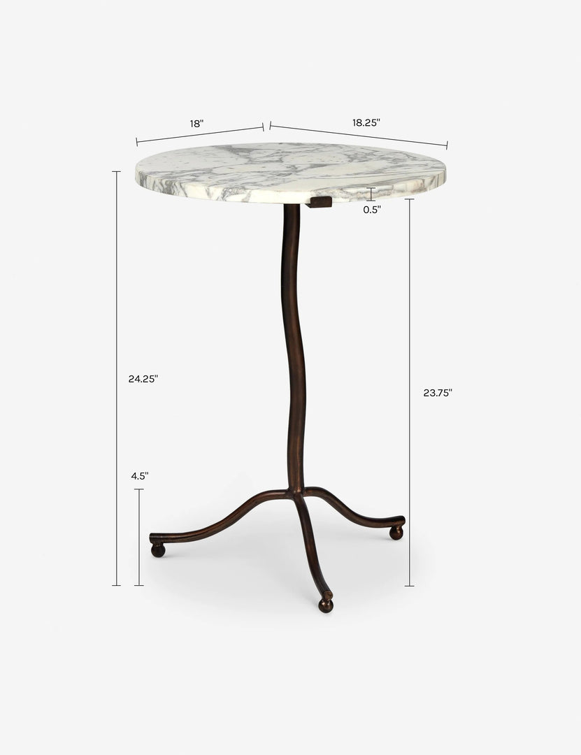 Cerrito Round Marble Side Table