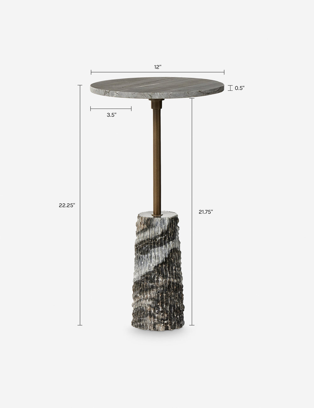Fallow Round Marble Side Table