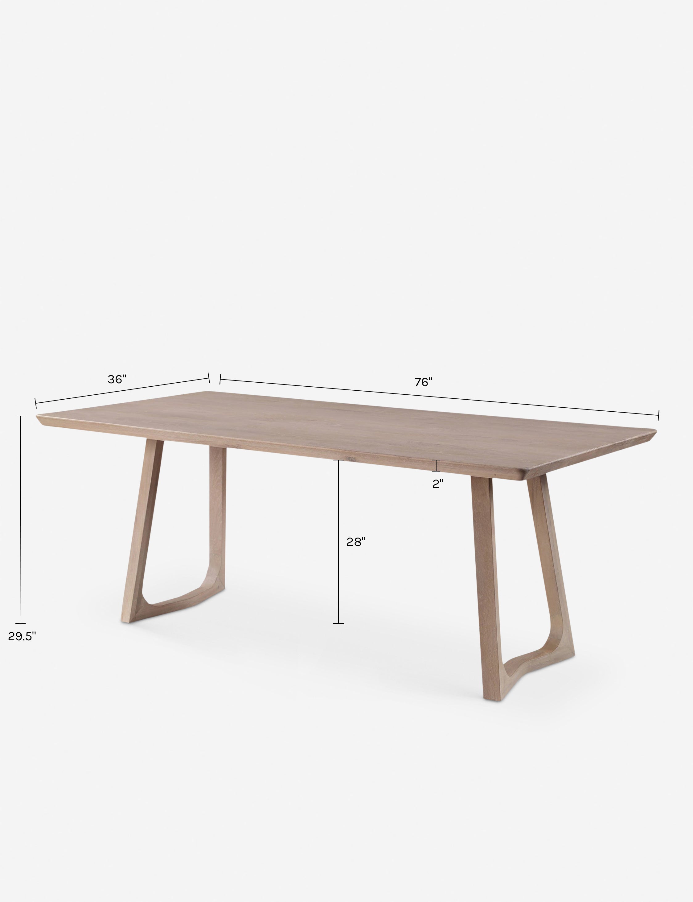 Ivar White Oak Dining Table