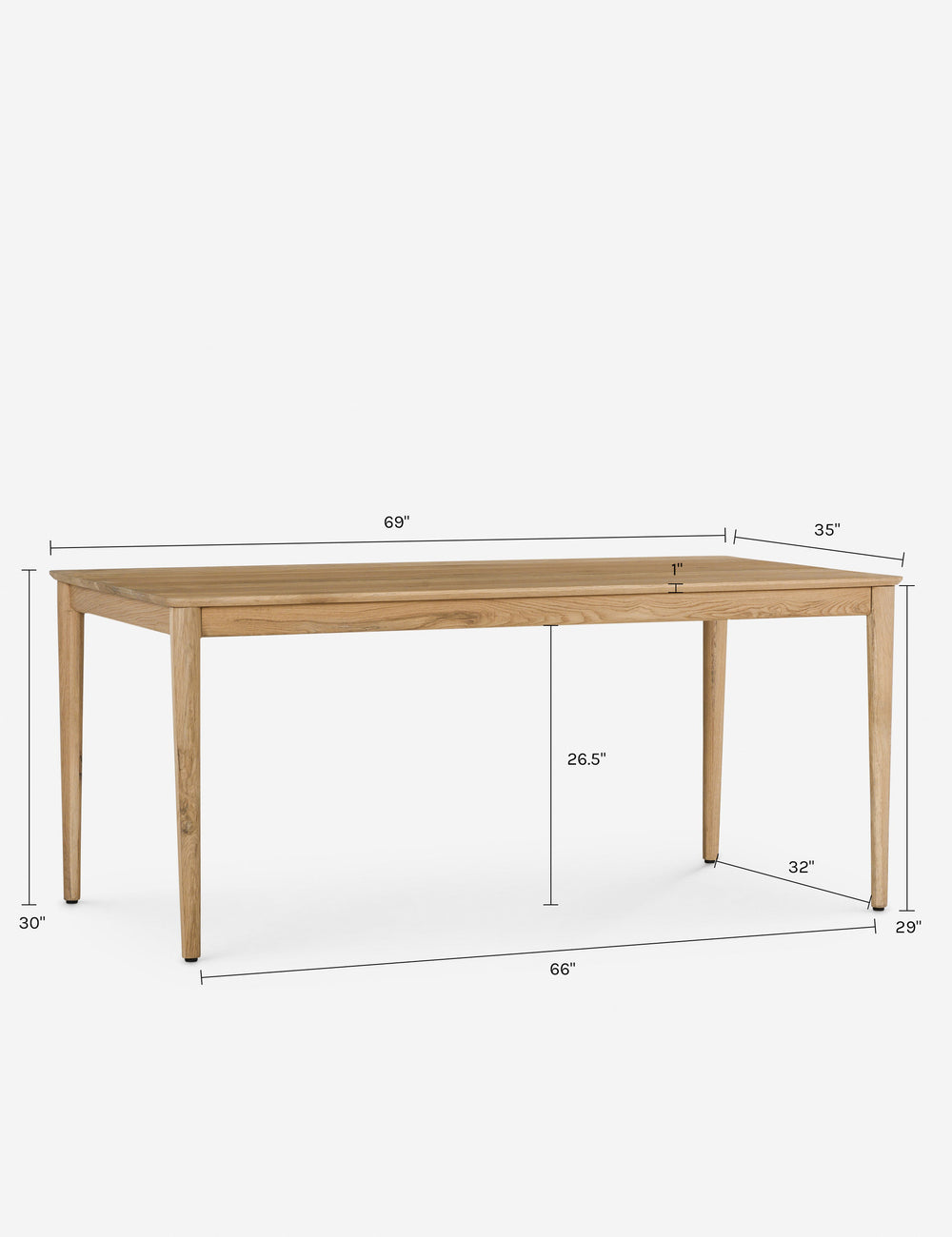 Lussier Oak Dining Table