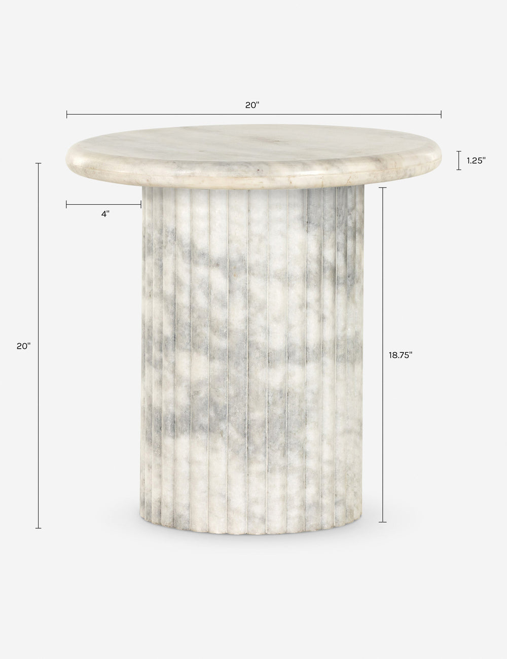 Mercer Round Marble Side Table