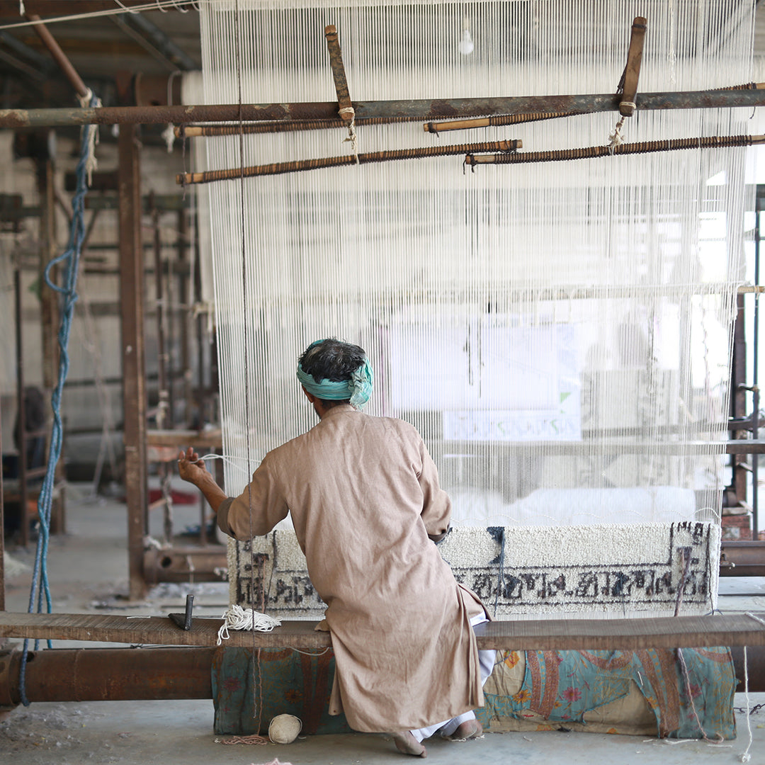 Bhari Hand-Knotted Wool Shag Rug