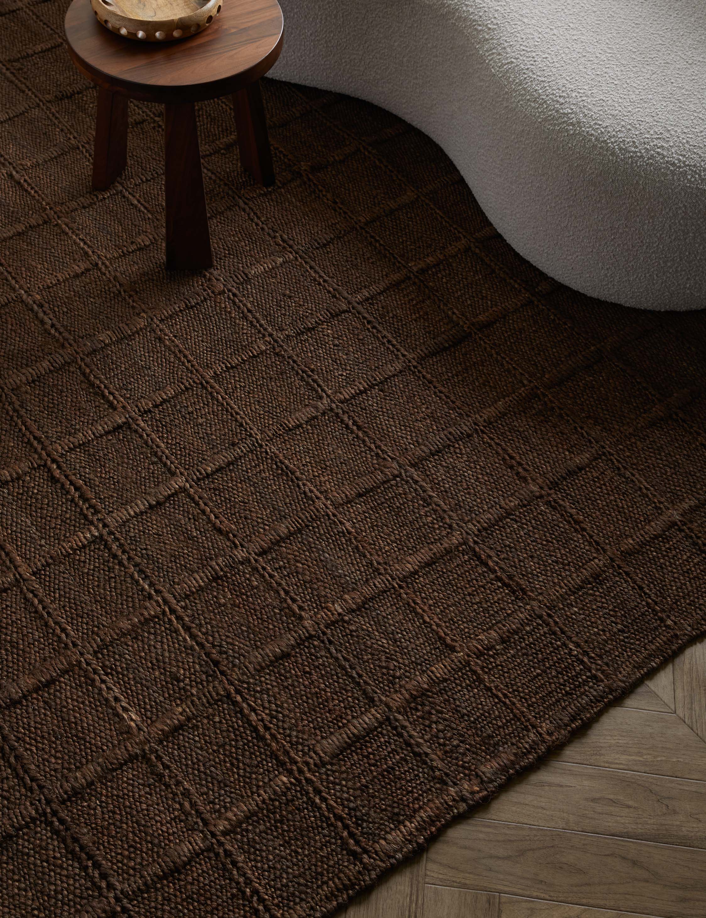 Harper Braided Jute Grid Rug by Jake Arnold