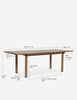 Hewitt Extendable Oak Wood Dining Table