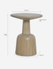Jimi Minimalist Light Wood Round Side Table
