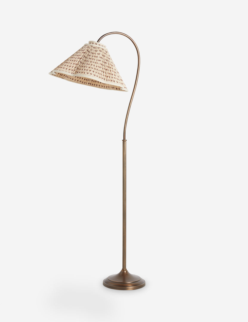 Jordan Pleated Floral Floor Lamp