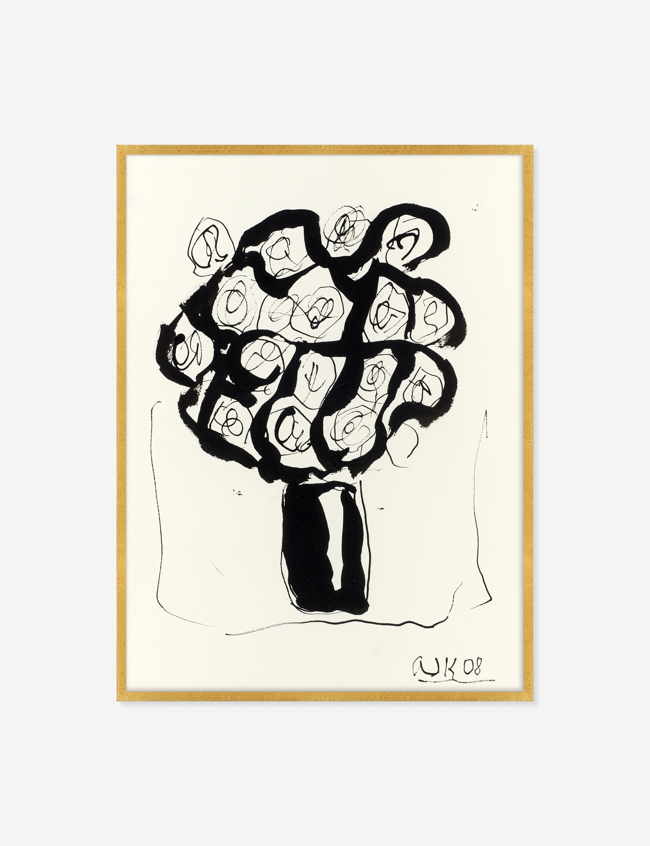 Ink Flower 5 Wall Art by Arthur Krakower