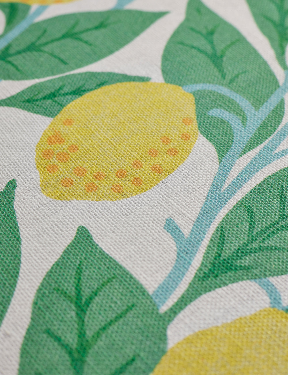 Lemons on Natural on Linen by Nathan Turner