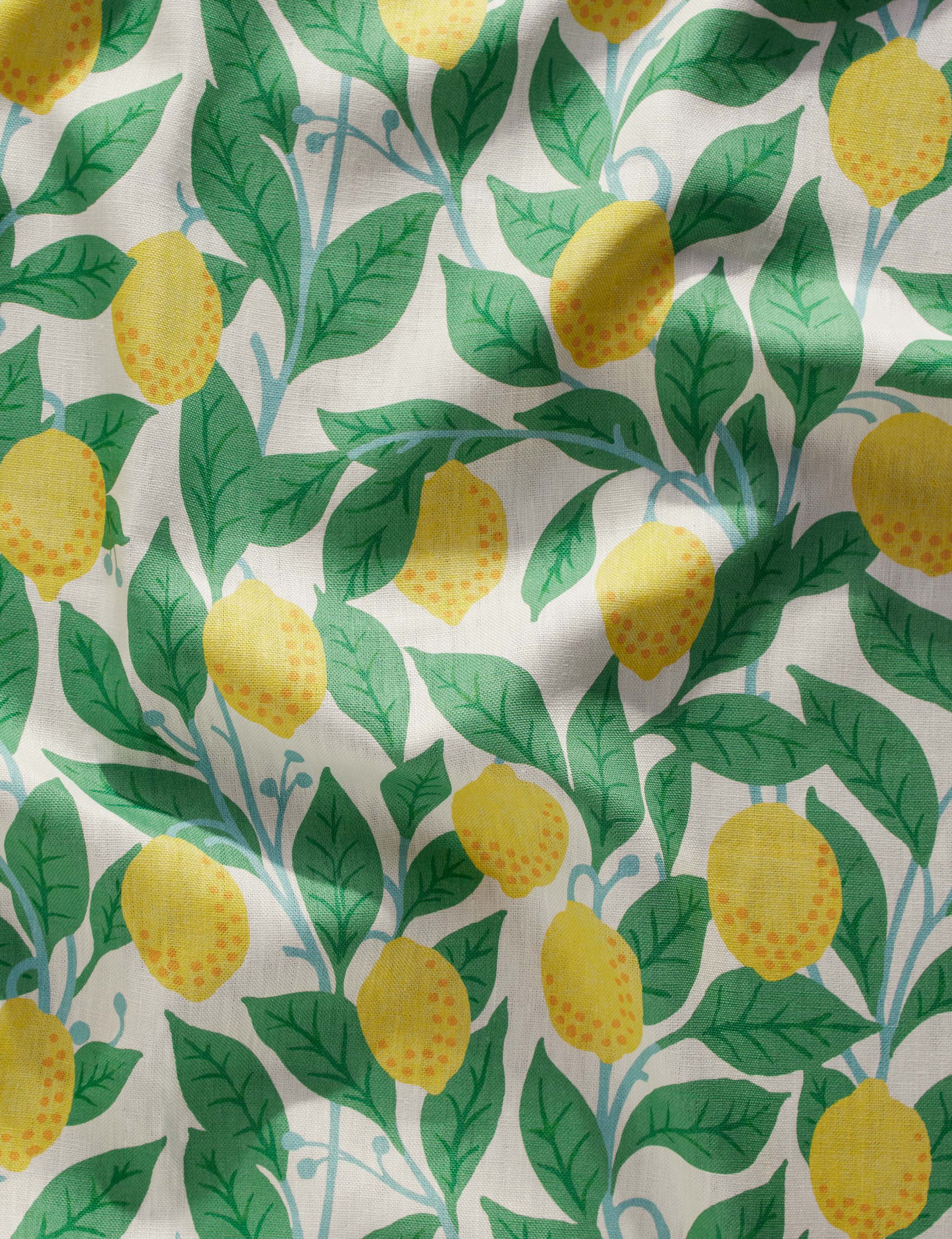 Lemons on Natural on Linen by Nathan Turner