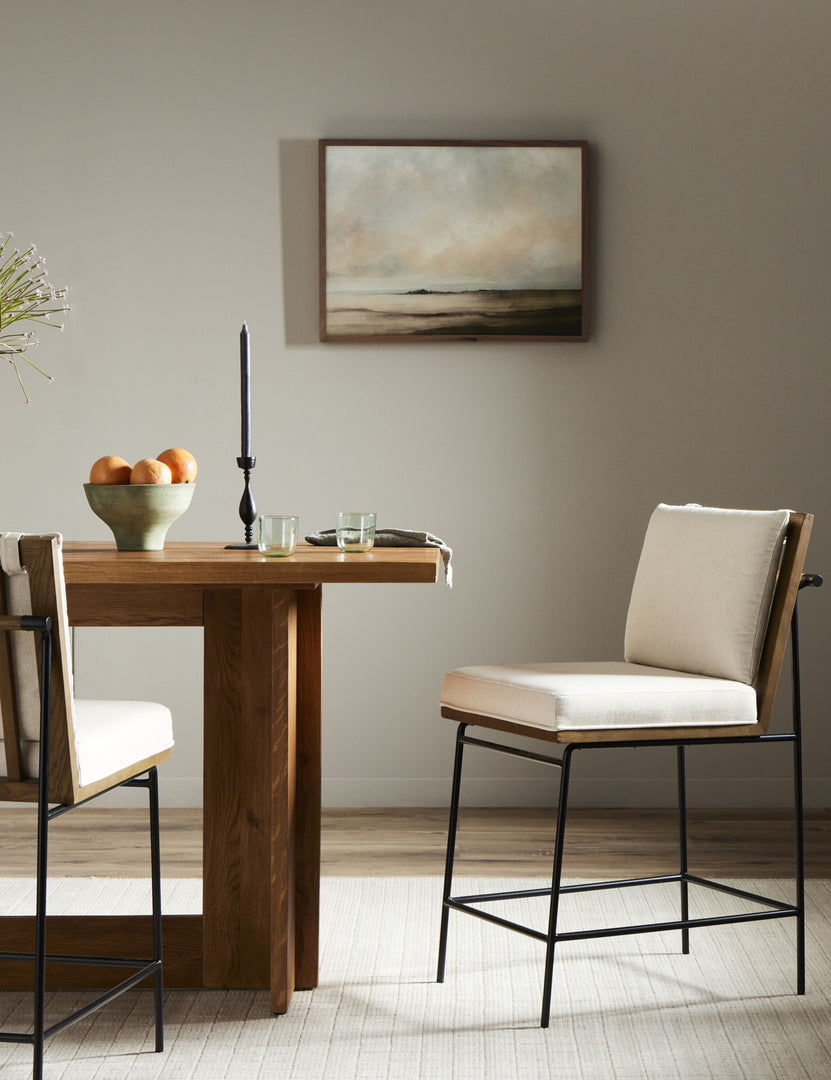 Adrien Upholstered Iron Bar Stool
