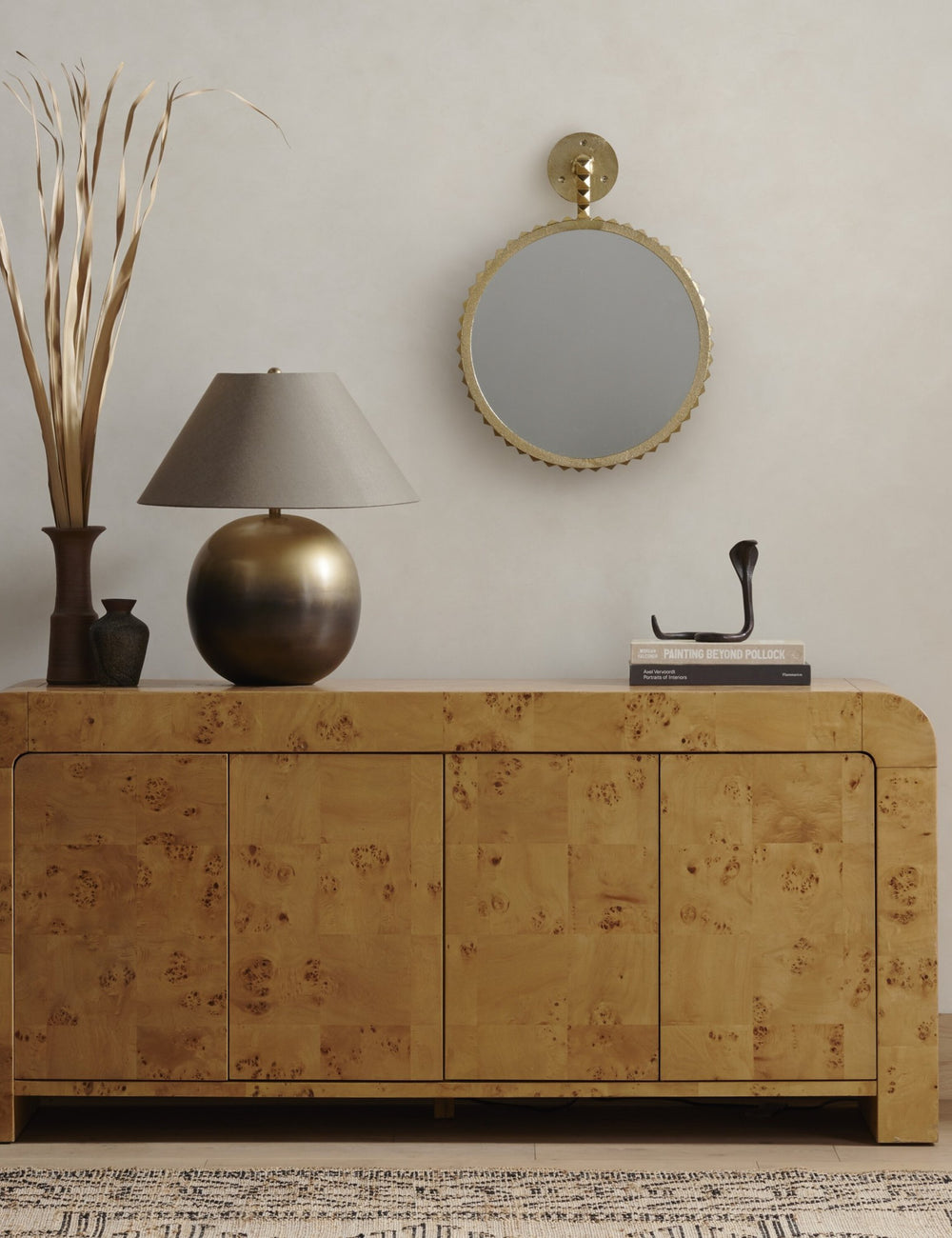 Martine Burl Wood Media Console