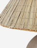 Ertha Neutral Table Lamp With a Woven Palm Shade