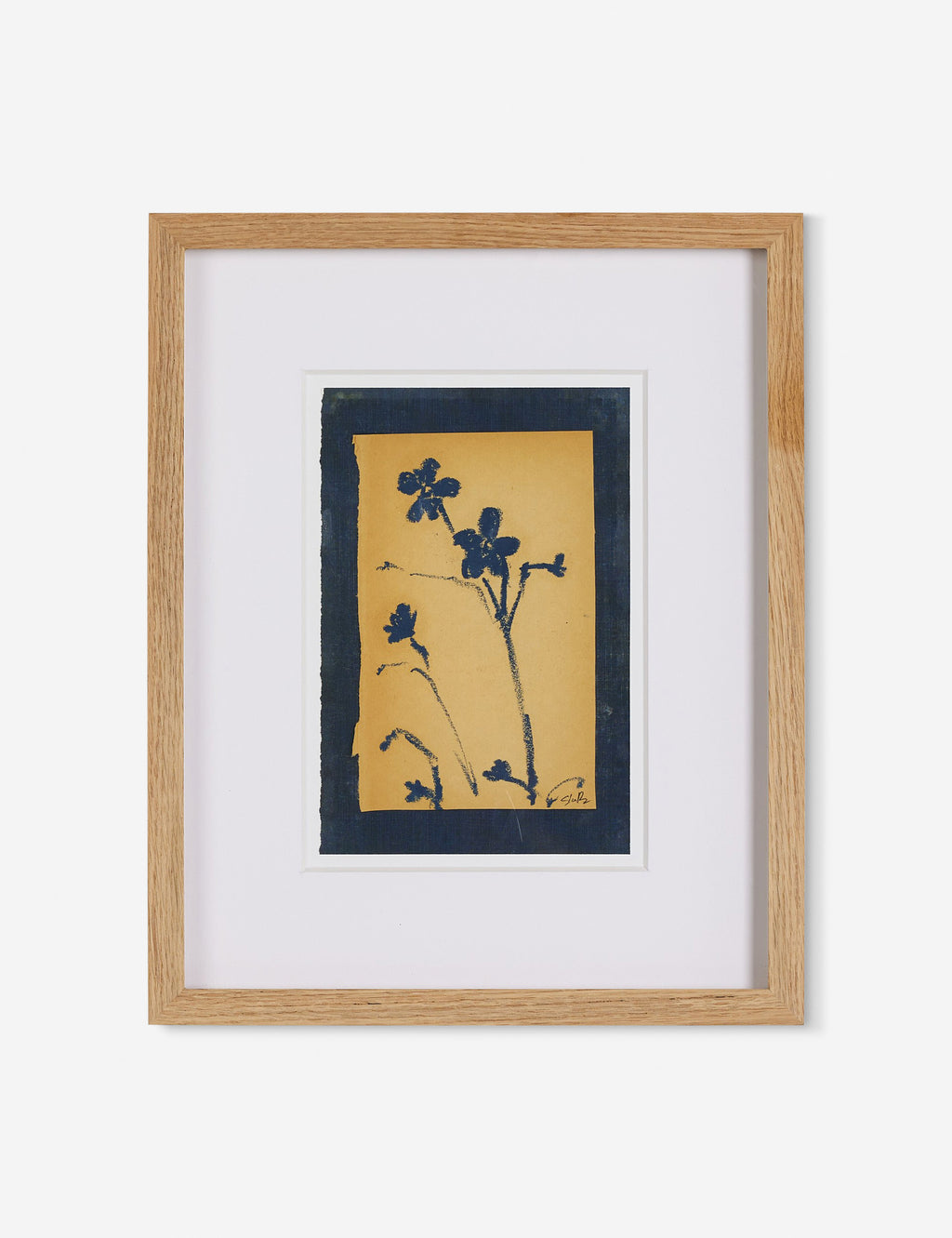 Vintage Blue Daisy Wall Art by Shaina Page