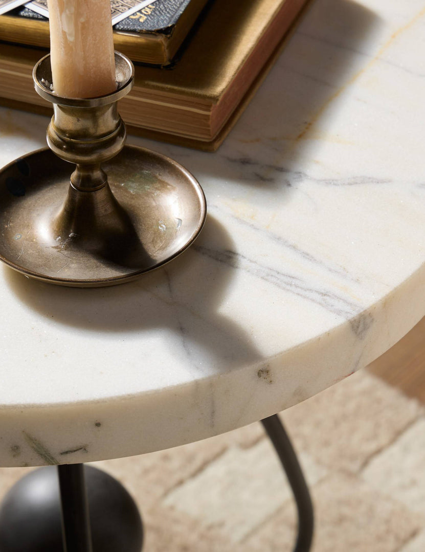 Vanetta Round Marble Side Table