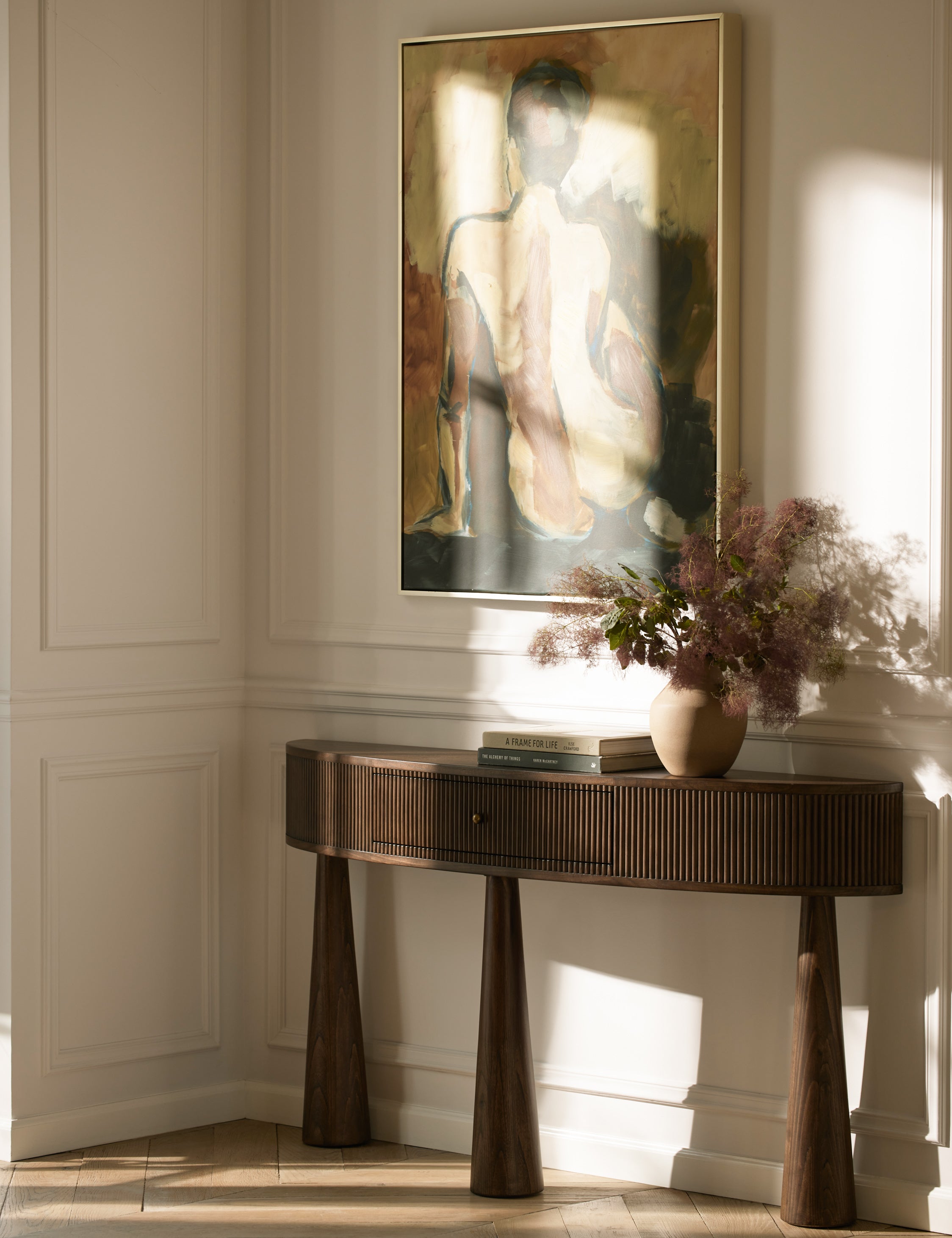 Fletcher Fluted Console Table