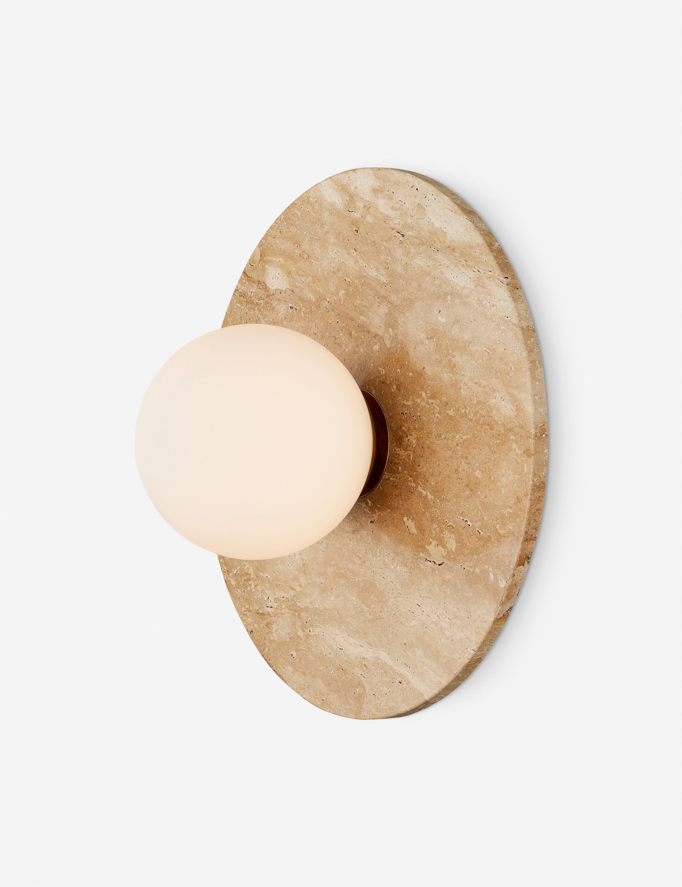 Lamphere Travertine Disc Sconce