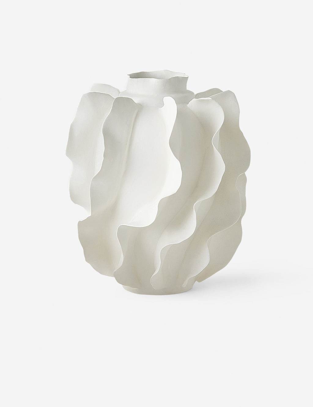 Lefevre Ruffled Ceramic Vase