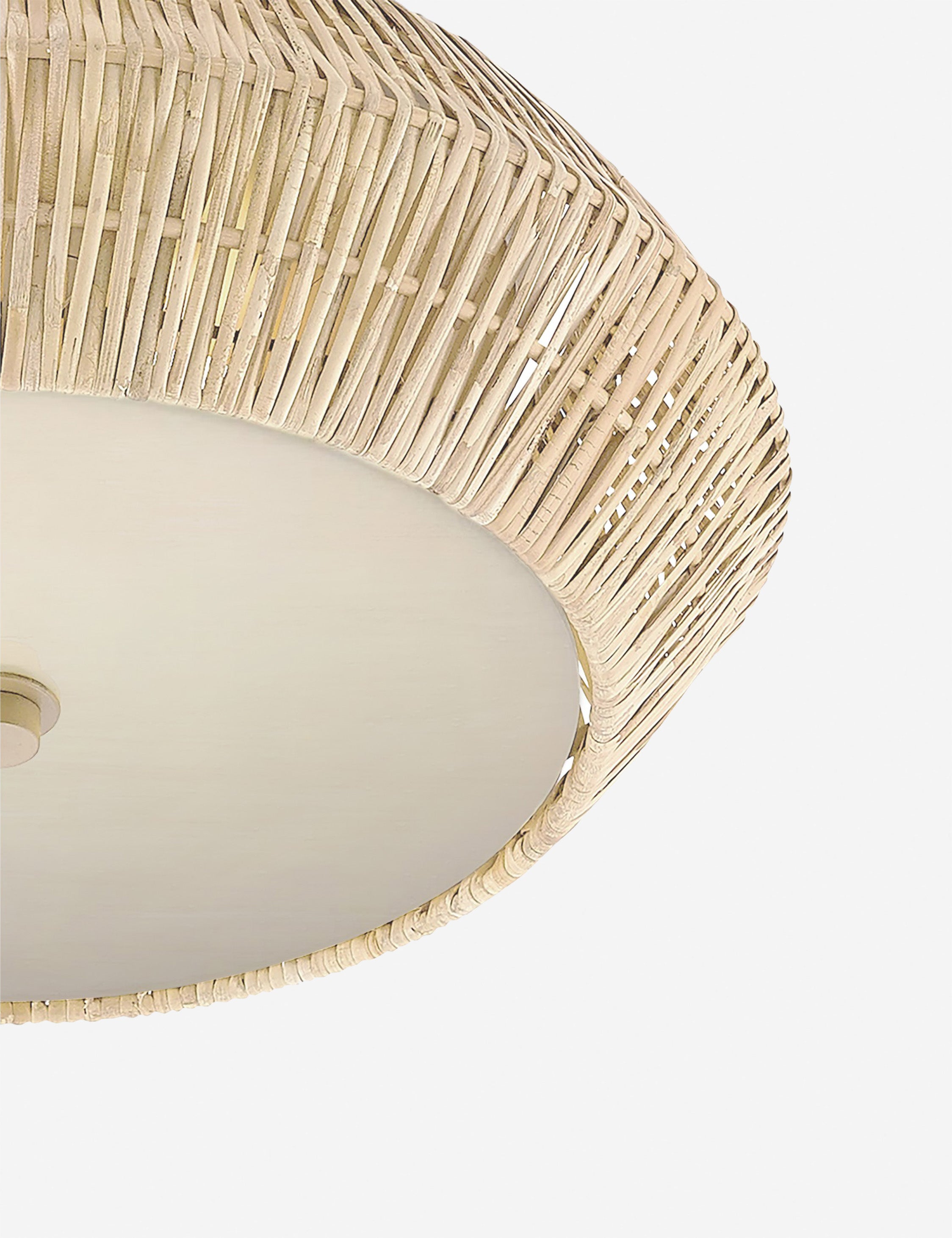 Katriel Rattan Flush Mount Light