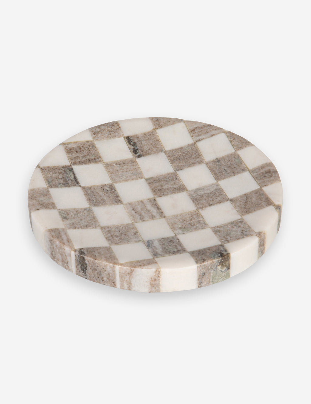 Olvera Checkered Marble Serving Tray