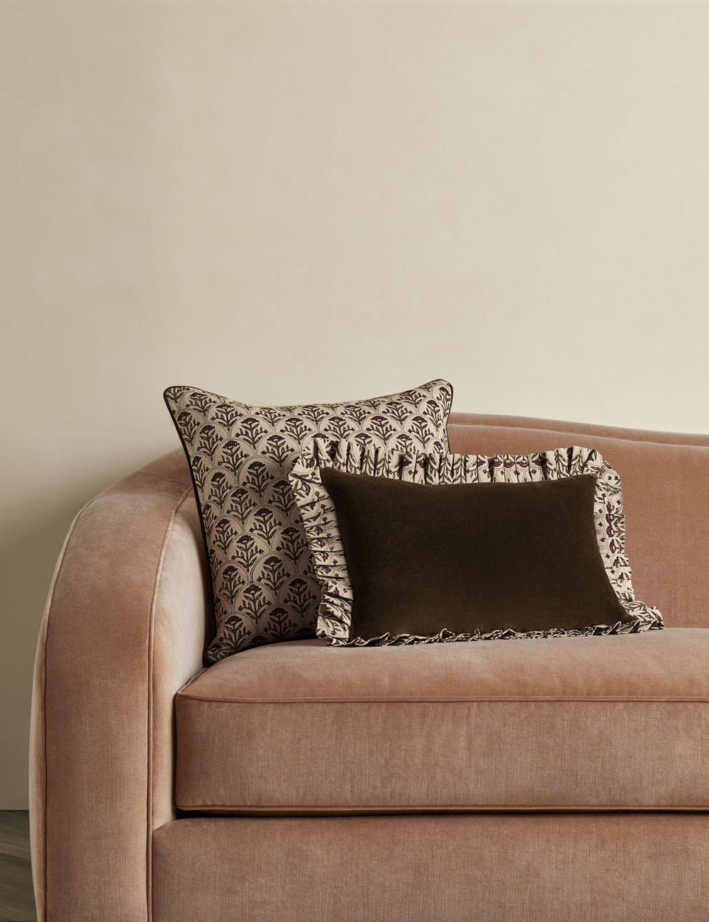 Alberta Velvet Lumbar Pillow