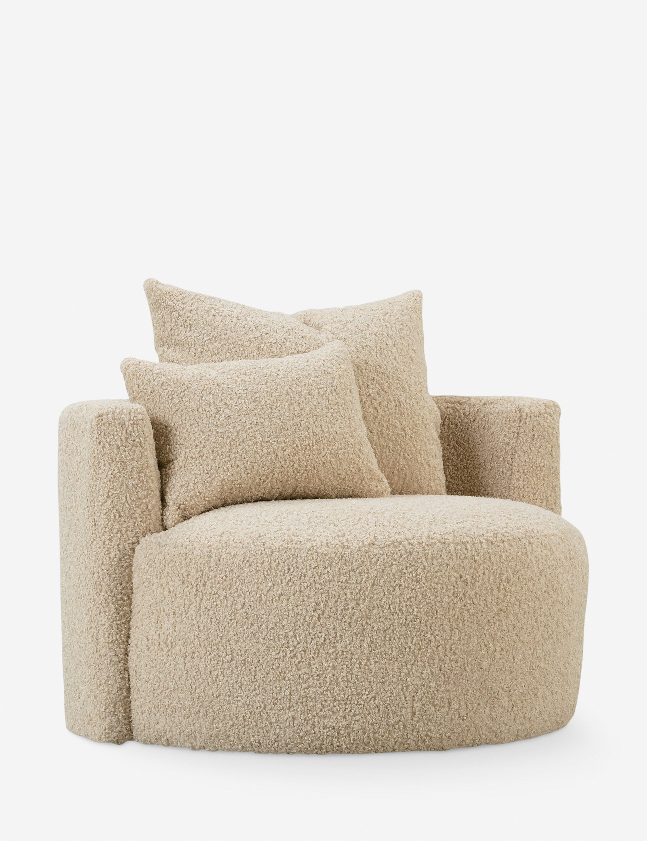 Dawson Oversized Slipcover Swivel Chair
