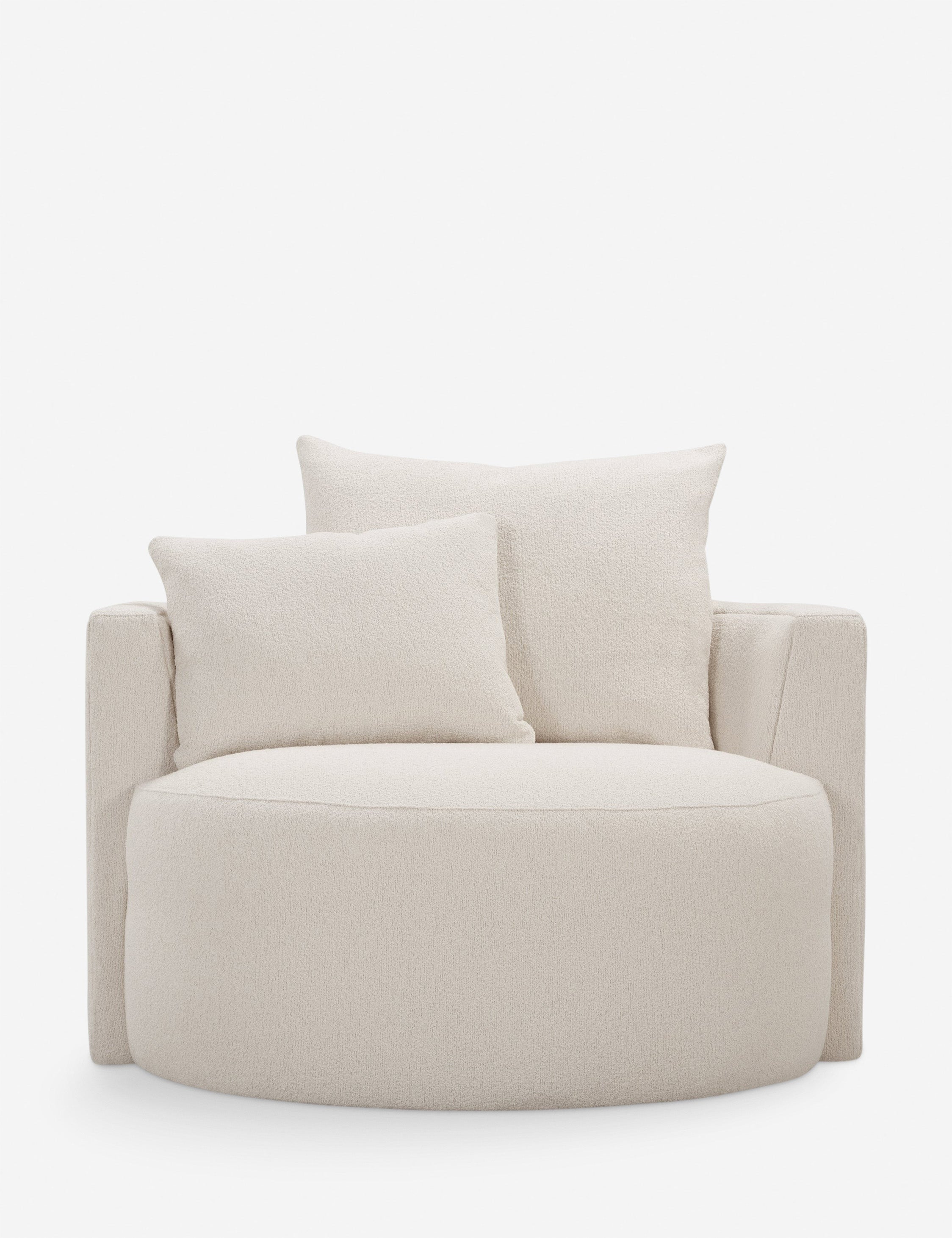 Dawson Oversized Slipcover Swivel Chair
