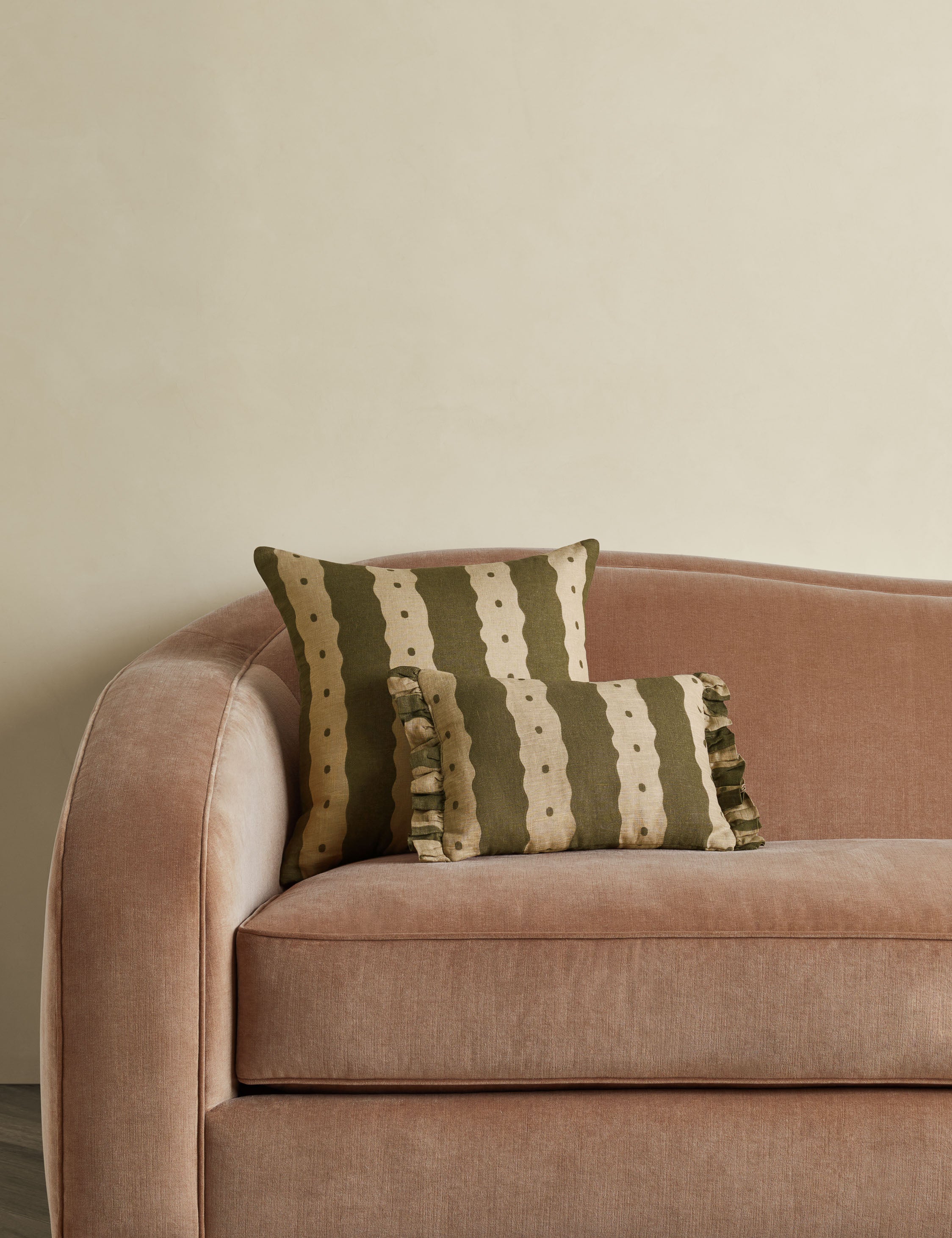 Dotti Linen Round Pillow by Sarah Sherman Samuel