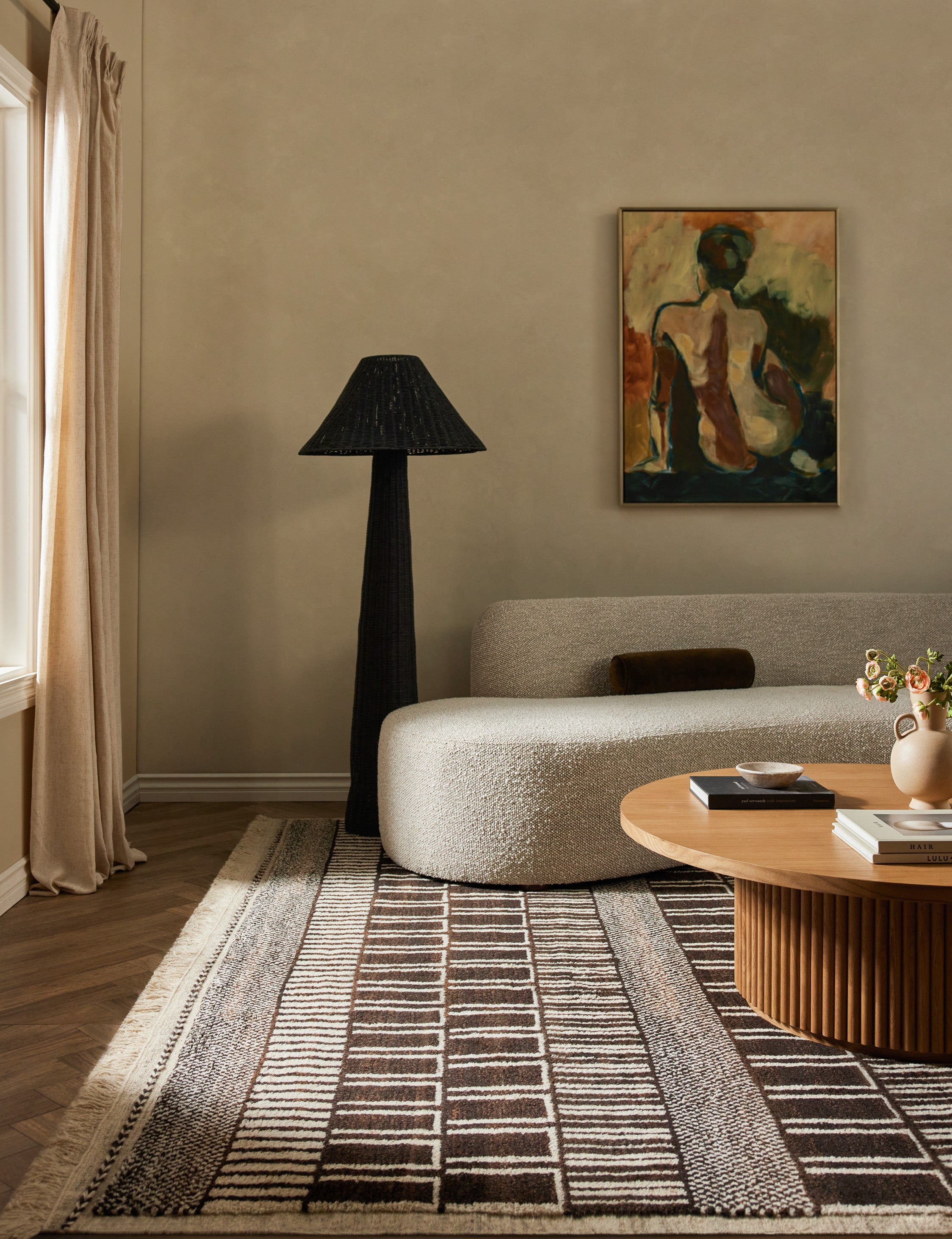 Kalani Woven Rattan Floor Lamp