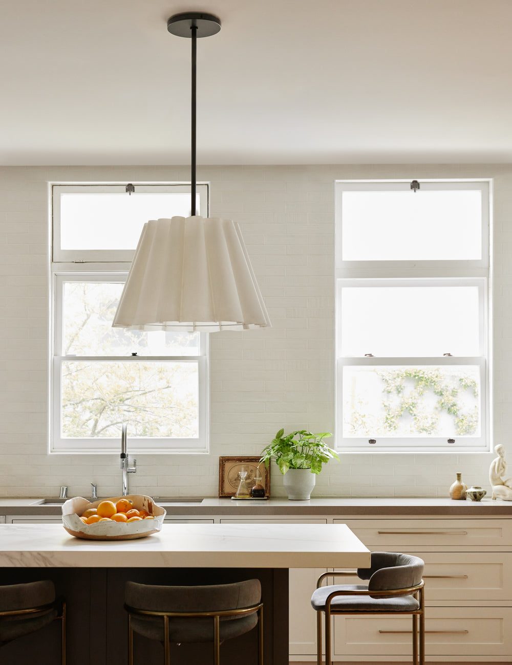 Matthews Pleated Pendant Light