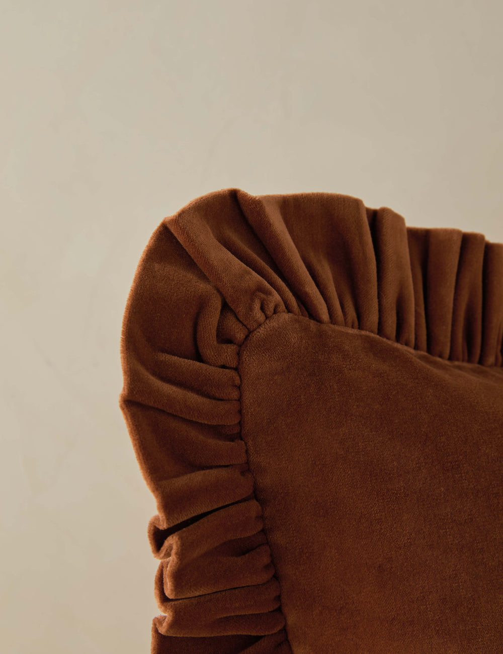 Mauree Ruffled Velvet Pillow